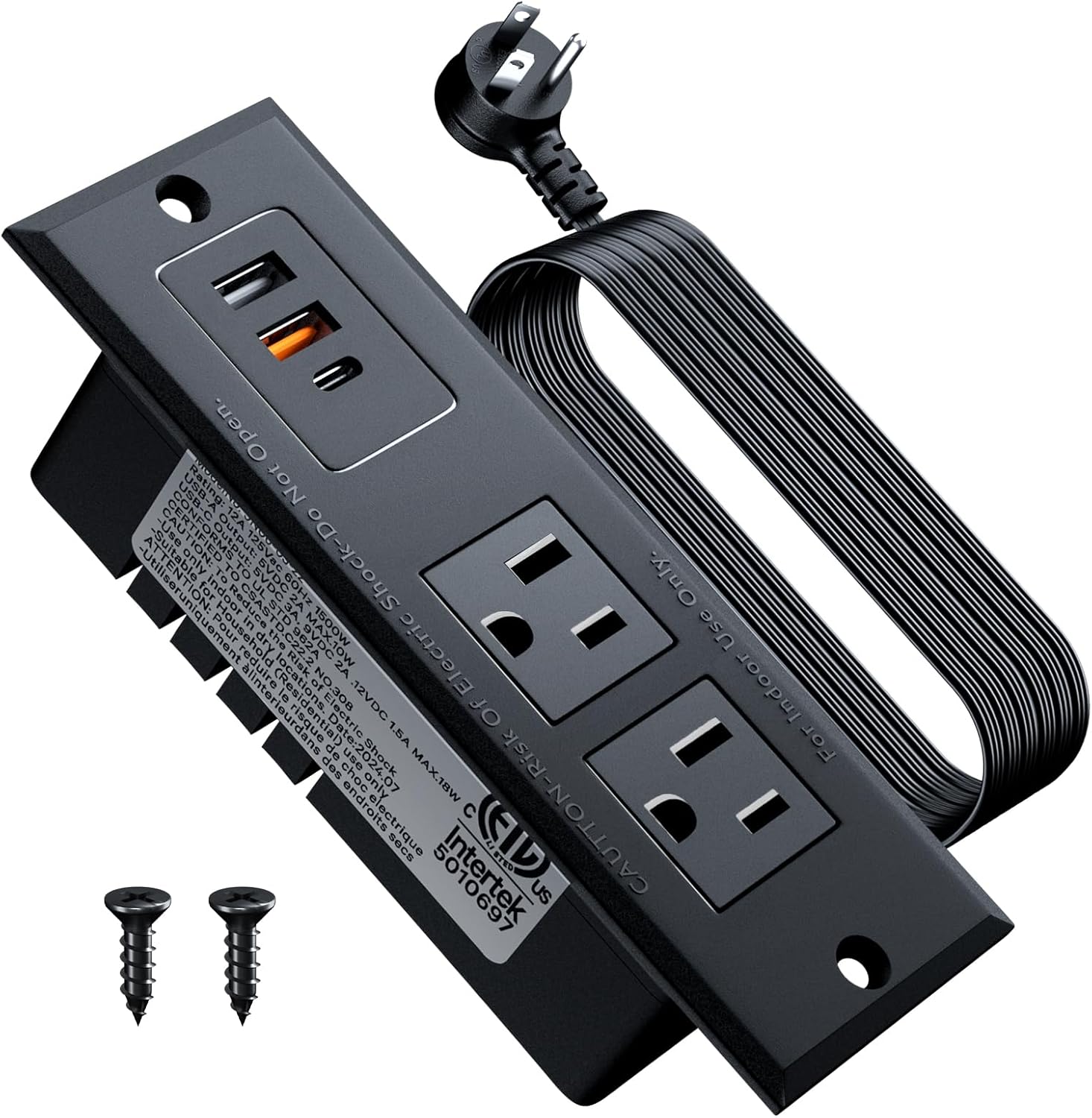 Amazon.com: DOACE Recessed Power Strip with USB C Fast Charging ...