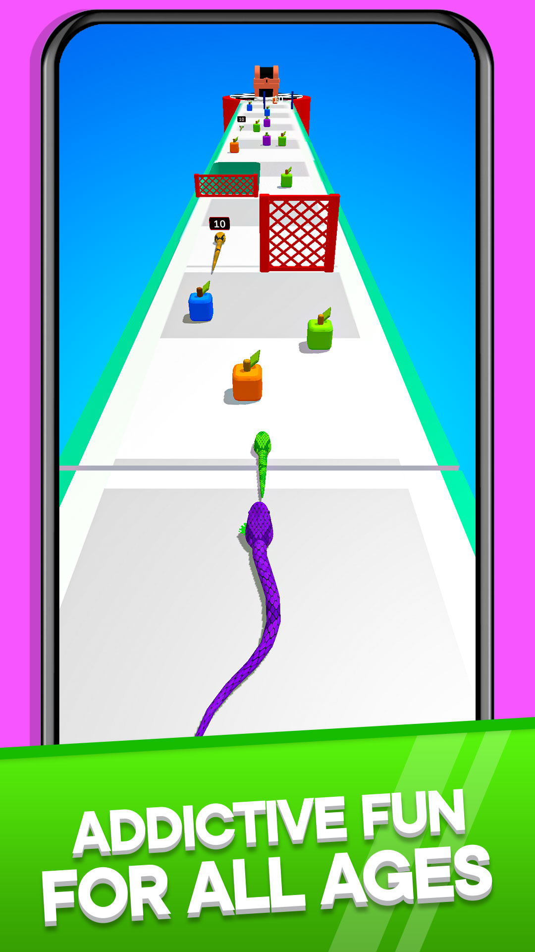 Snake Worm Eater Race: Slither-hungry Eat Little Snakes 3D Game - App ...