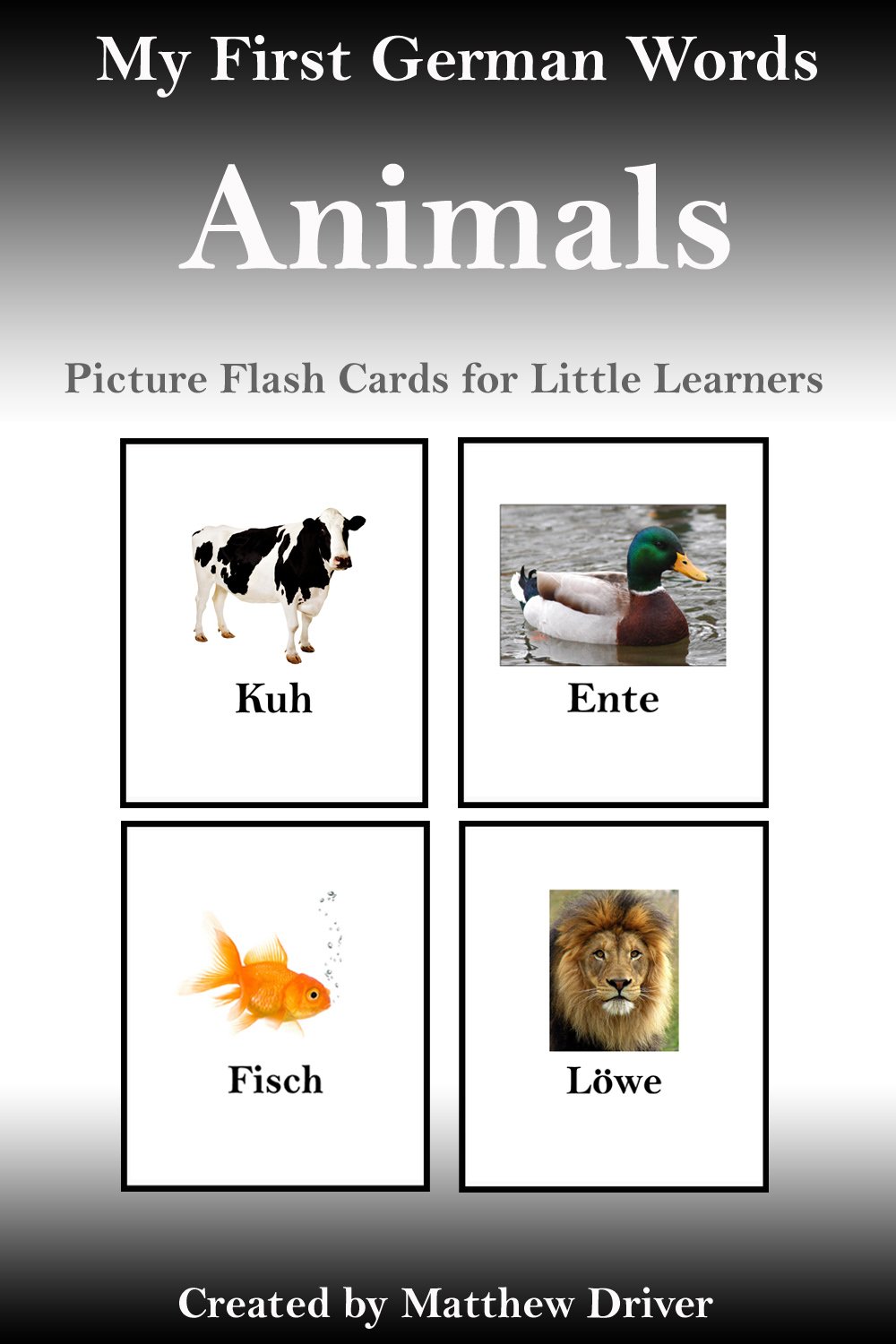 My First Words of German - Animals. Picture Flash Cards for Little ...