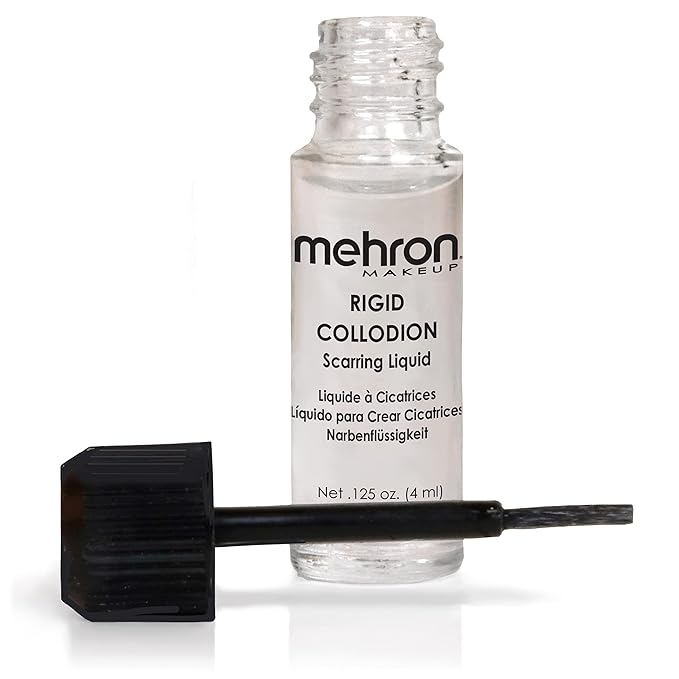 Amazon.com: Mehron Makeup Rigid Collodion with Brush | Scarring Liquid ...
