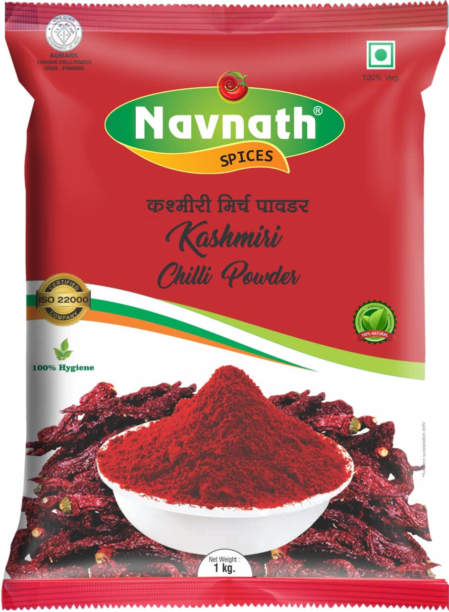 Navnath Spice Kashmiri Chilli Powder, 1 Kg Pouch : Amazon.in: Grocery ...