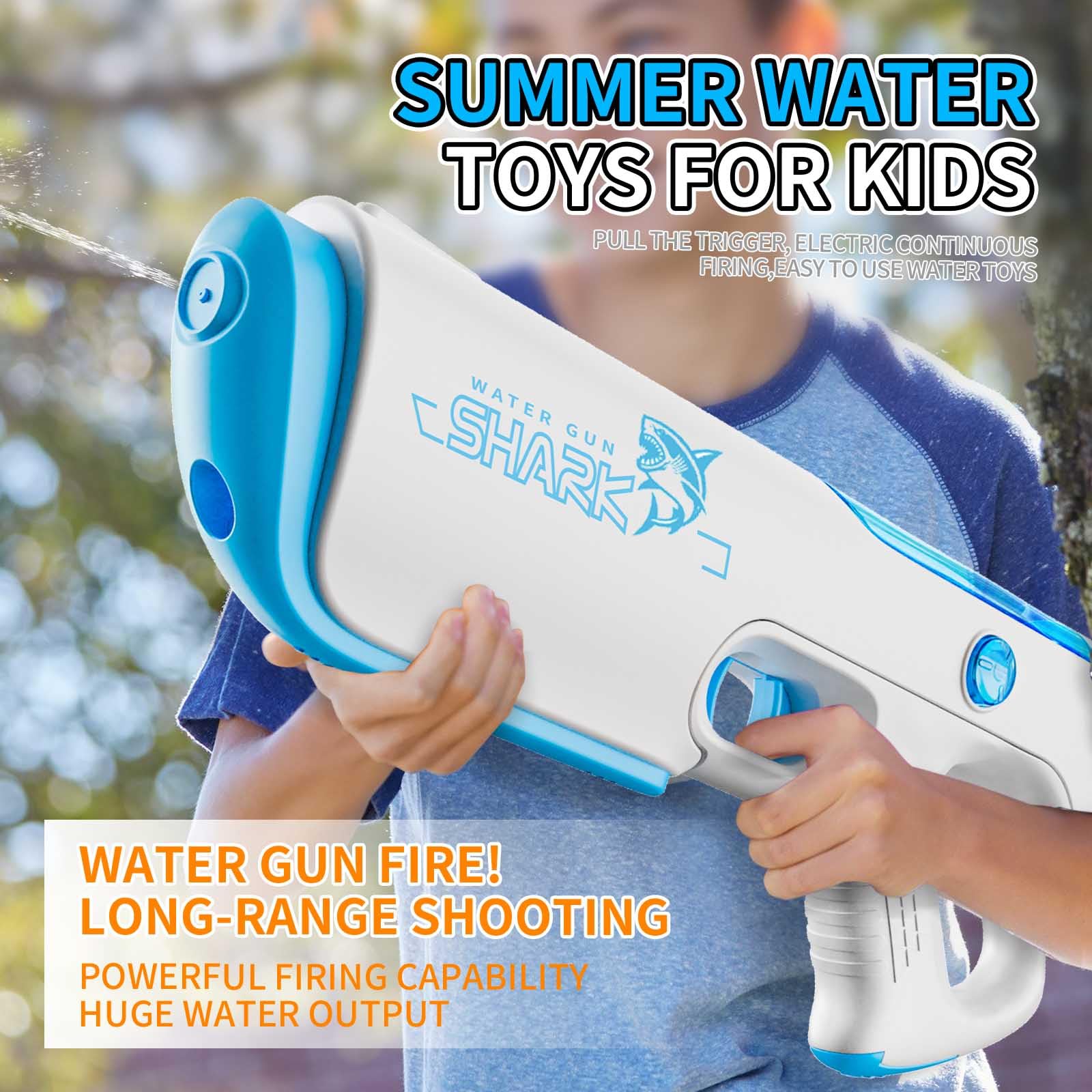 Electric Water Gun, Ultra-Long Distance Automatic Water Gun, Large ...