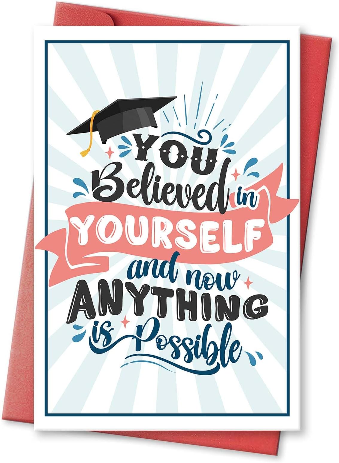 Amazon.com: hvdler Inspirational Graduation Card for Him Her ...