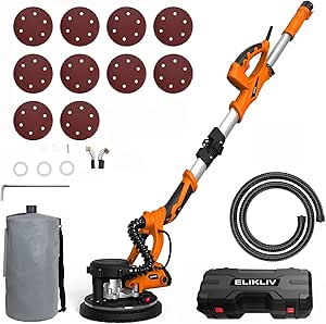 850W Electric Drywall Sander with Vacuum Attachment and Retractable ...
