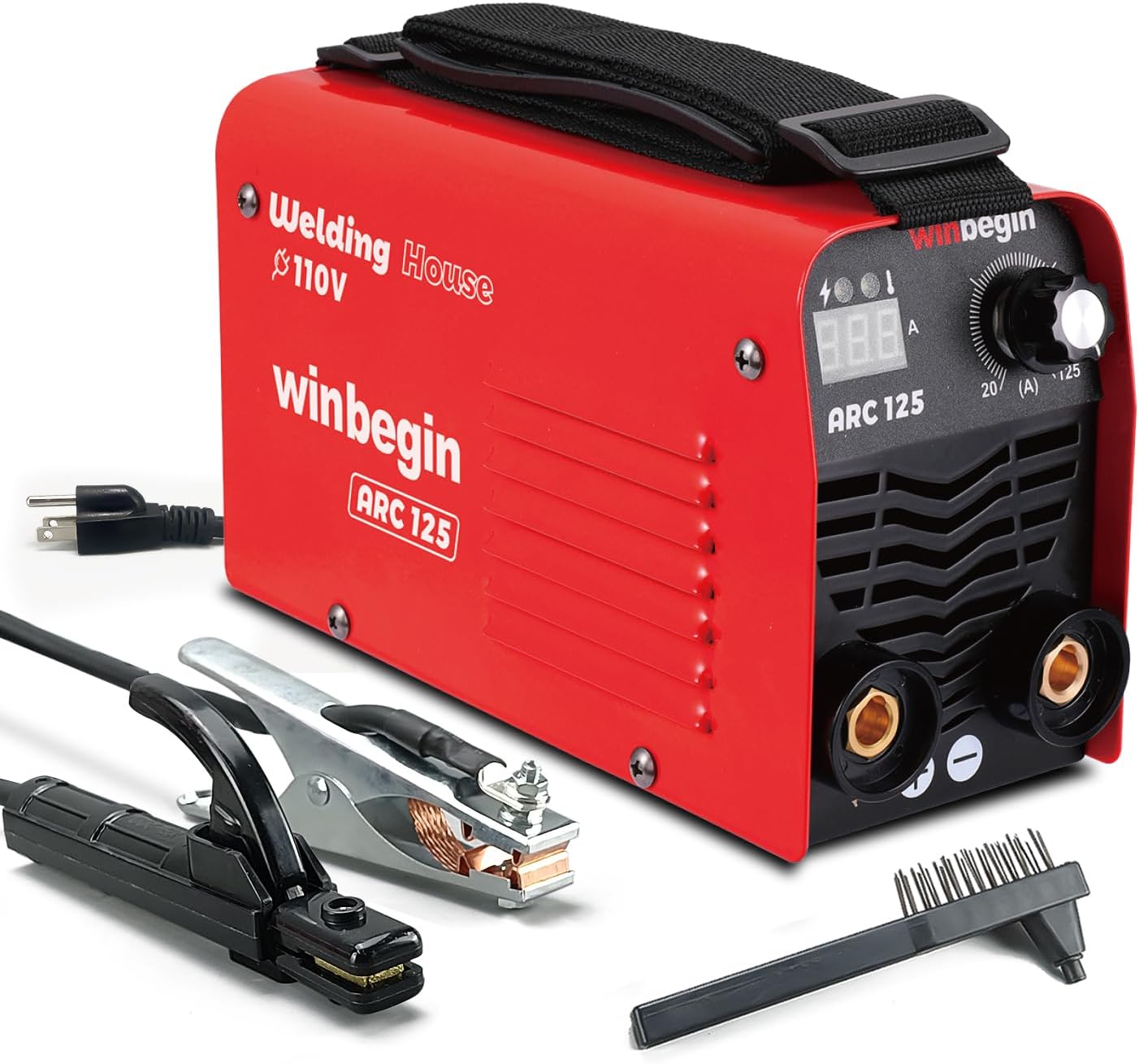 Winbegin Actual 125A 110V Stick Welder, 1/8" rod 125A heavy duty 100% ...