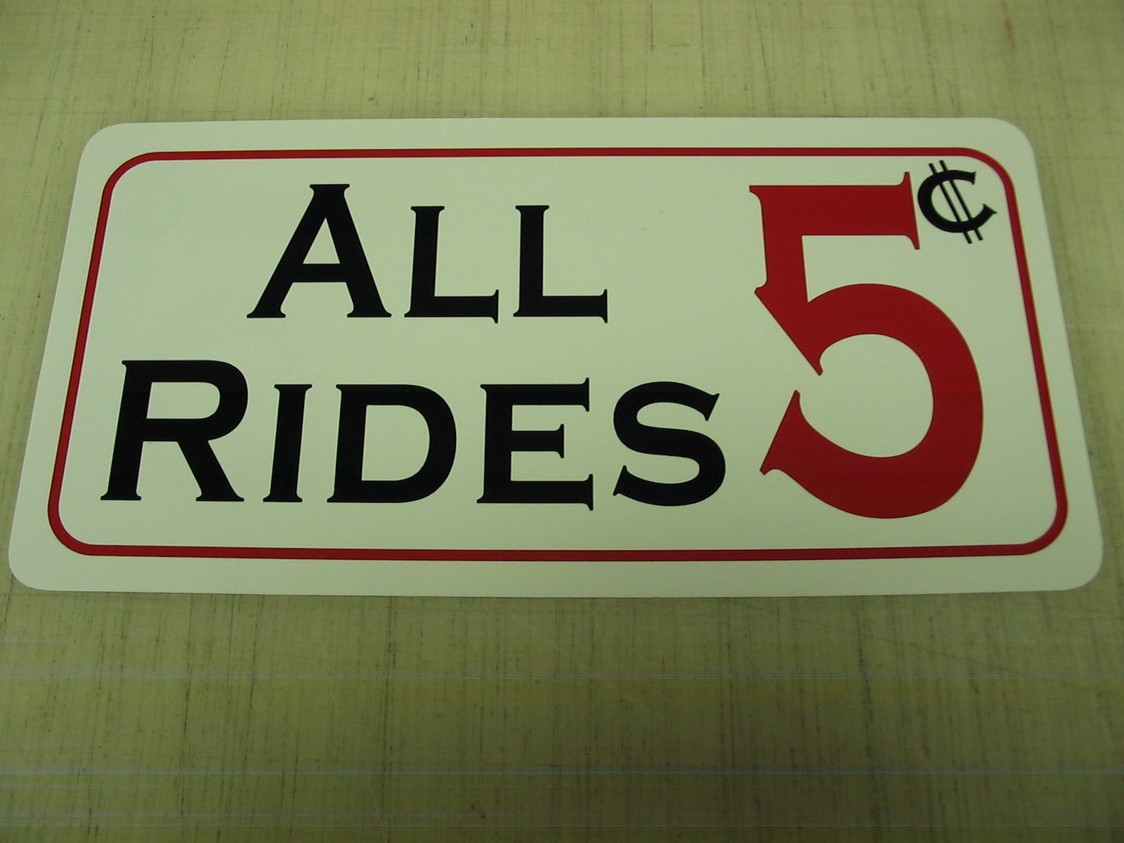 Vintage Carnival Ride Signs