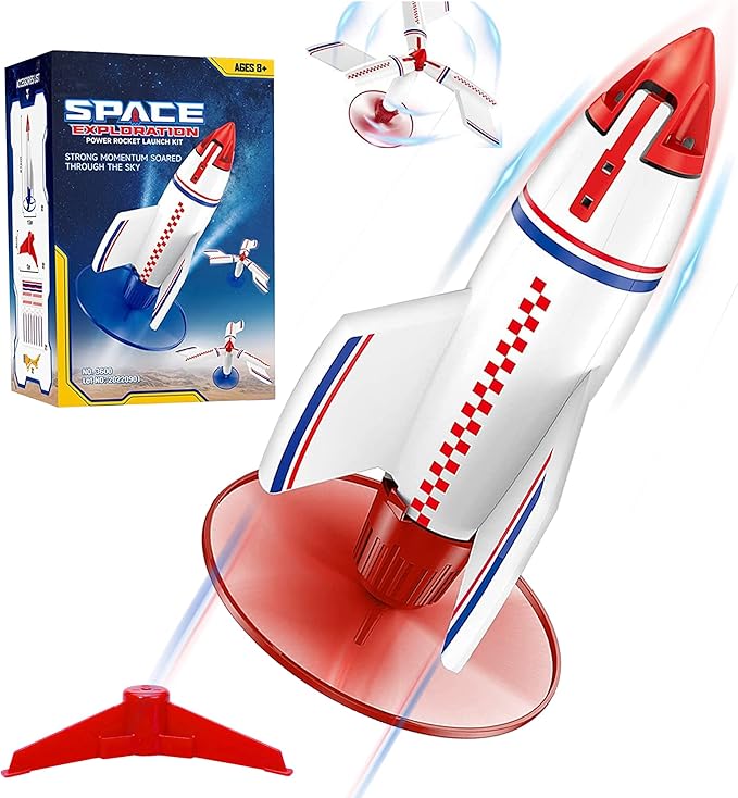 Amazon.com: 6 Year Old Kids Rocket Launcher Toy, 150 Feet of Flight ...