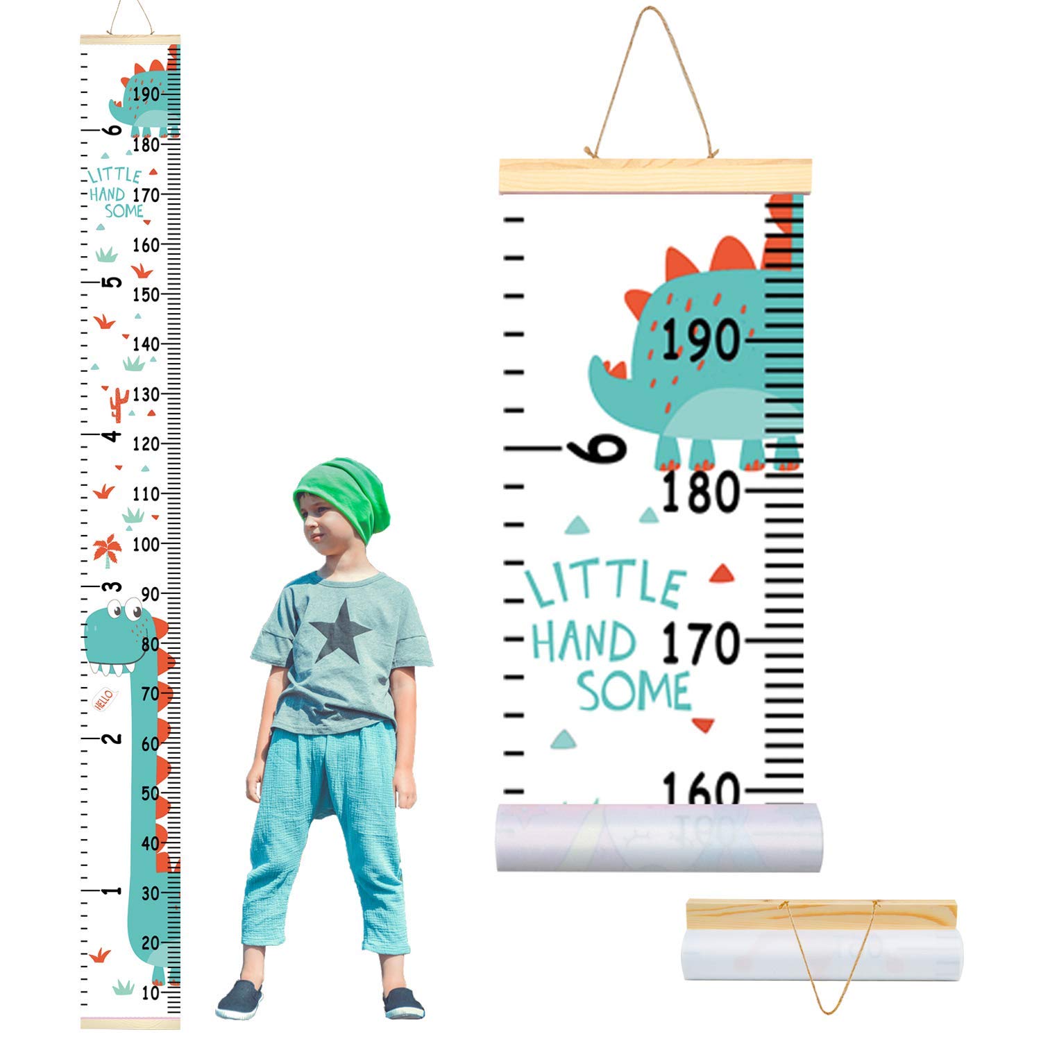 Buy AMERTEER Growth Chart for Wall | Height Chart for Kids | Wood Frame ...