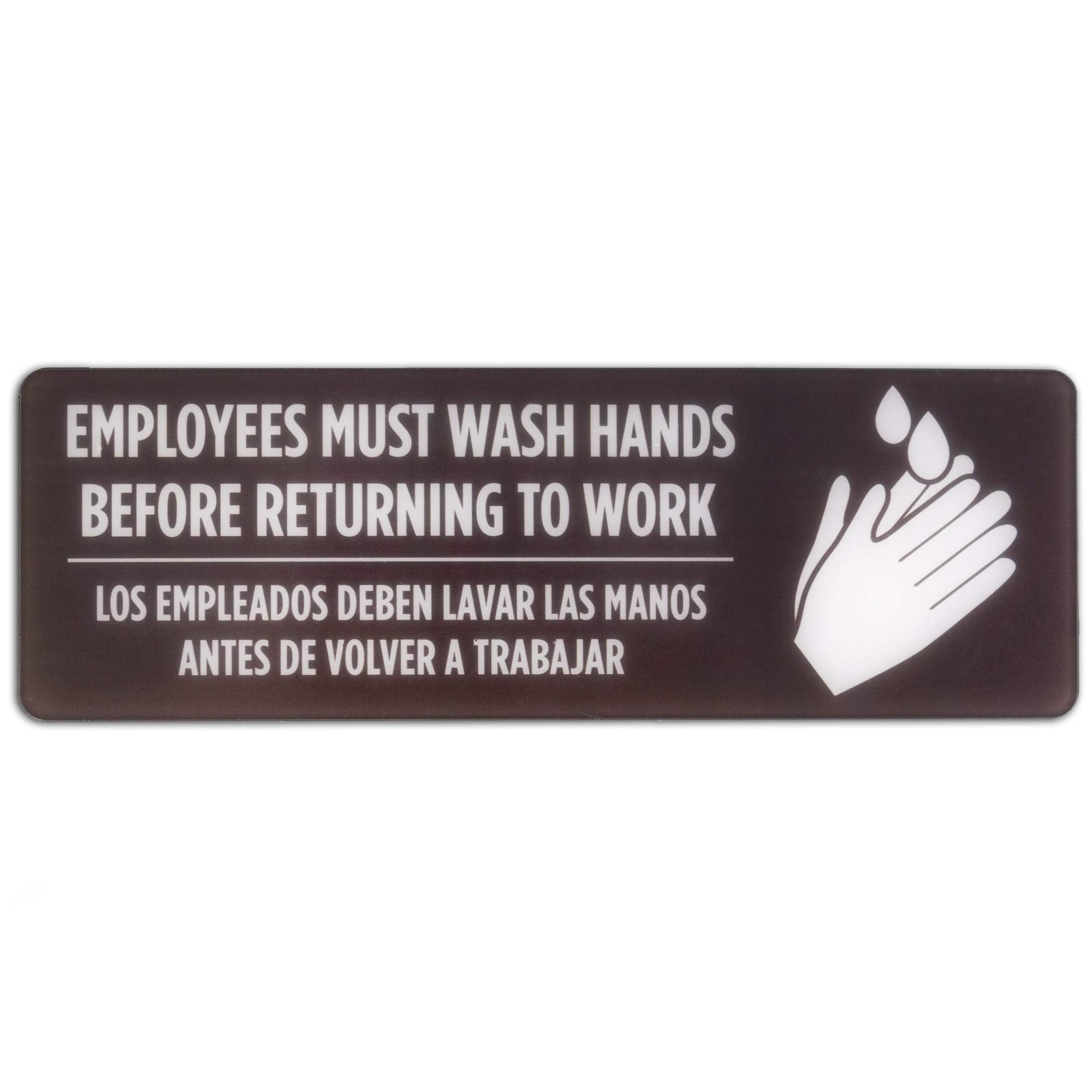 Bilingual Hand Washing Sign Employees Must Wash Hands Before Returning ...