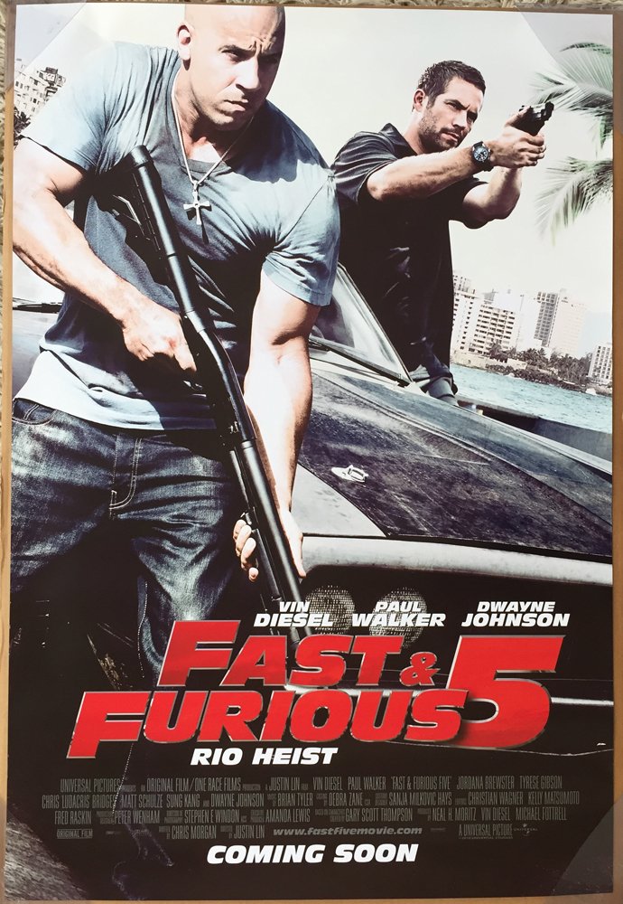 Fast Five Poster Paul Walker