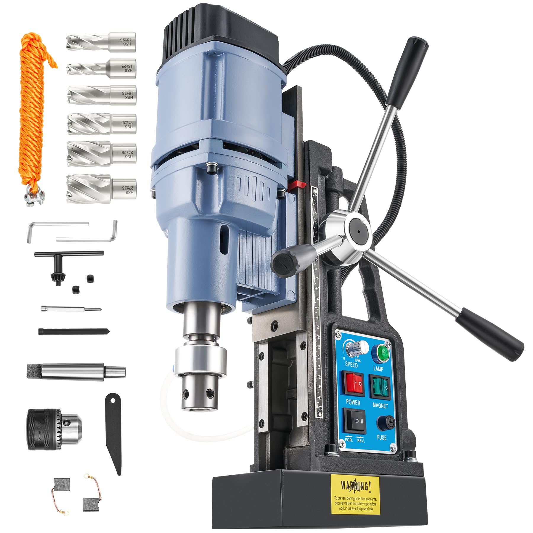 ZELCAN 1550W Trapano Magnetico con 6 Punte 13900N 650 rpm Trapano a ...