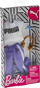 Amazon.com: Barbie Clothes: Puma Branded Outfit Doll with 2 Accessories ...