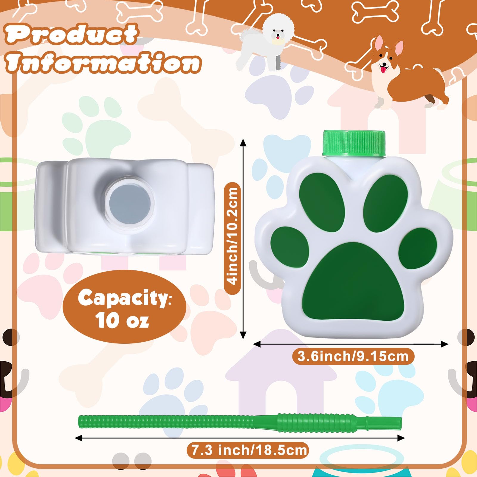 Snapklik.com : Sratte 12 Pcs 10 Oz Dog Paw Cups For Kids