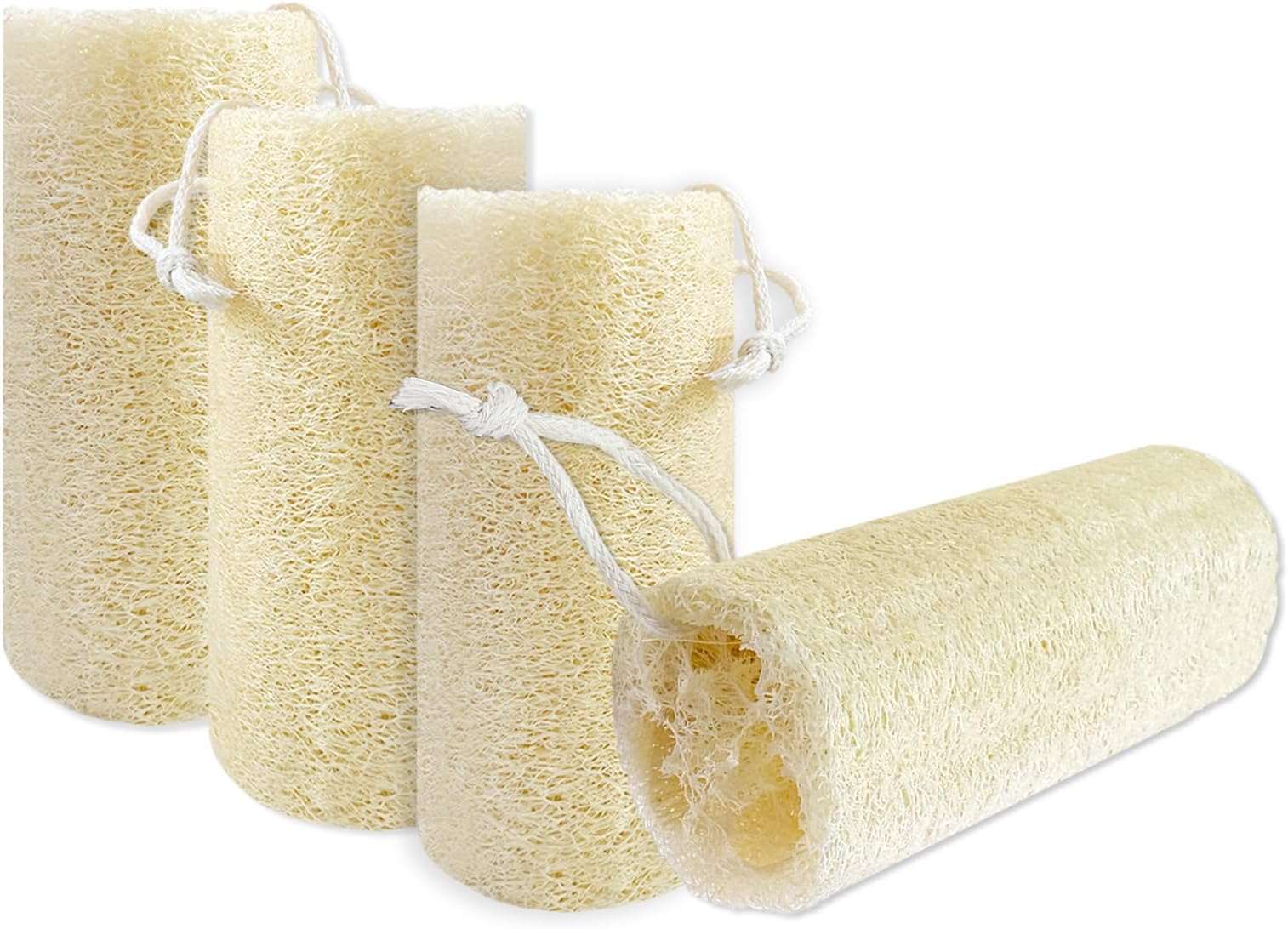 Amazon.com: Natural Loofah Sponge (2 Pack), 5“ Natural Loofah ...