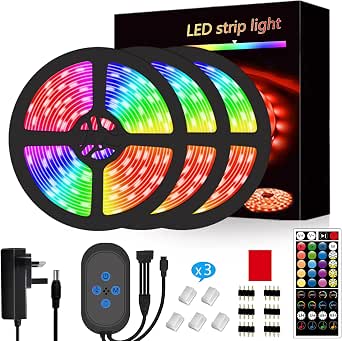 segrass RGB LED Strip Light 15m,Music Sync LED Light Strips,Color ...