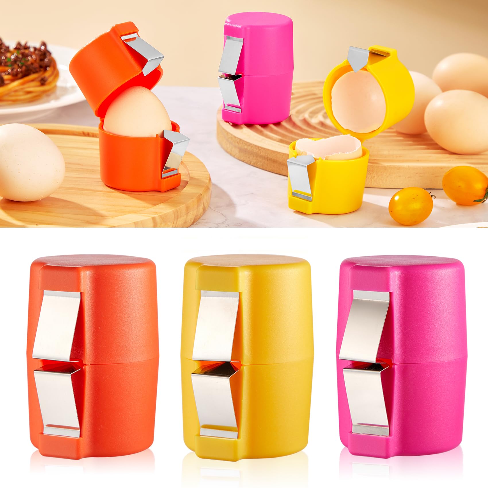 Amazon.com: MUXIUNT 3Pcs Egg Shell Cracker Breaker Opener Peeler ...