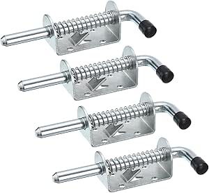 uxcell Barrel Bolt Latch, 4Pcs 10x120mm - Carbon Steel Galvanized ...