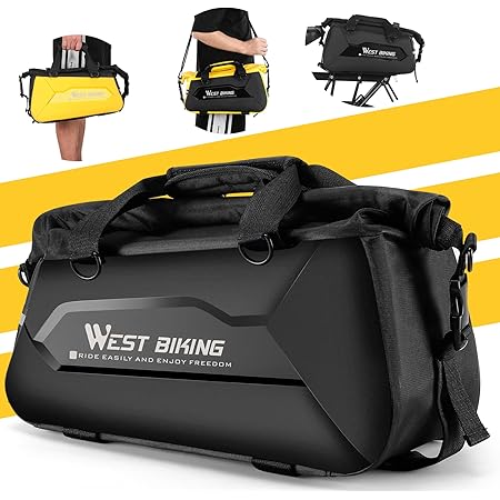 Amazon.com: ROCKBROS Bike Rack Bags - Hard Shell Bicycle Rear Rack Bag ...