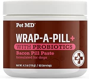 Pet MD Wrap-A-Pill with Dog Probiotics - Pill Wrap for Dogs Medicine ...
