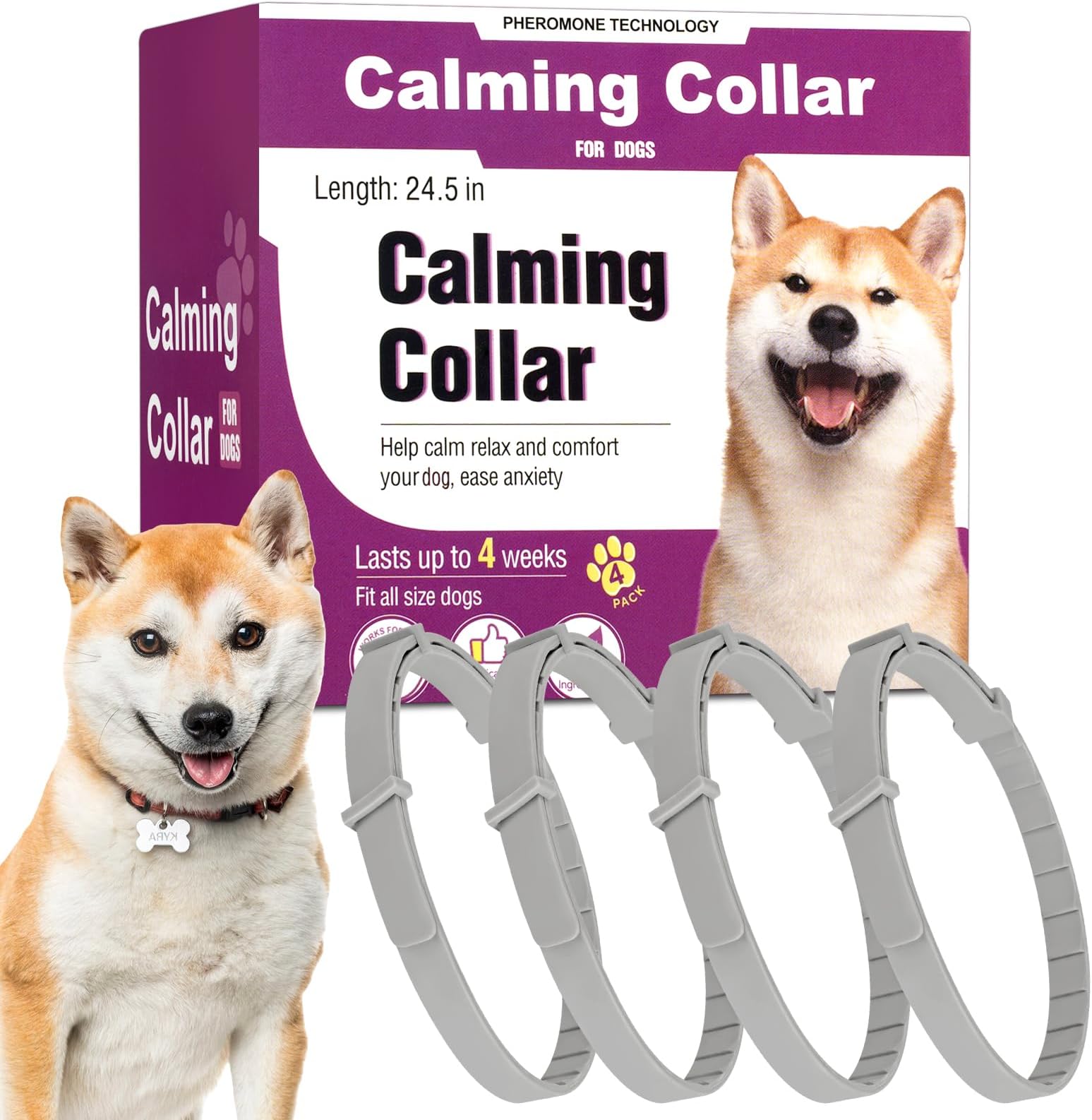 Amazon.com : Calming Collar for Dogs, Dog Calming Collar, Calming Pheromone Collar for Dogs ...