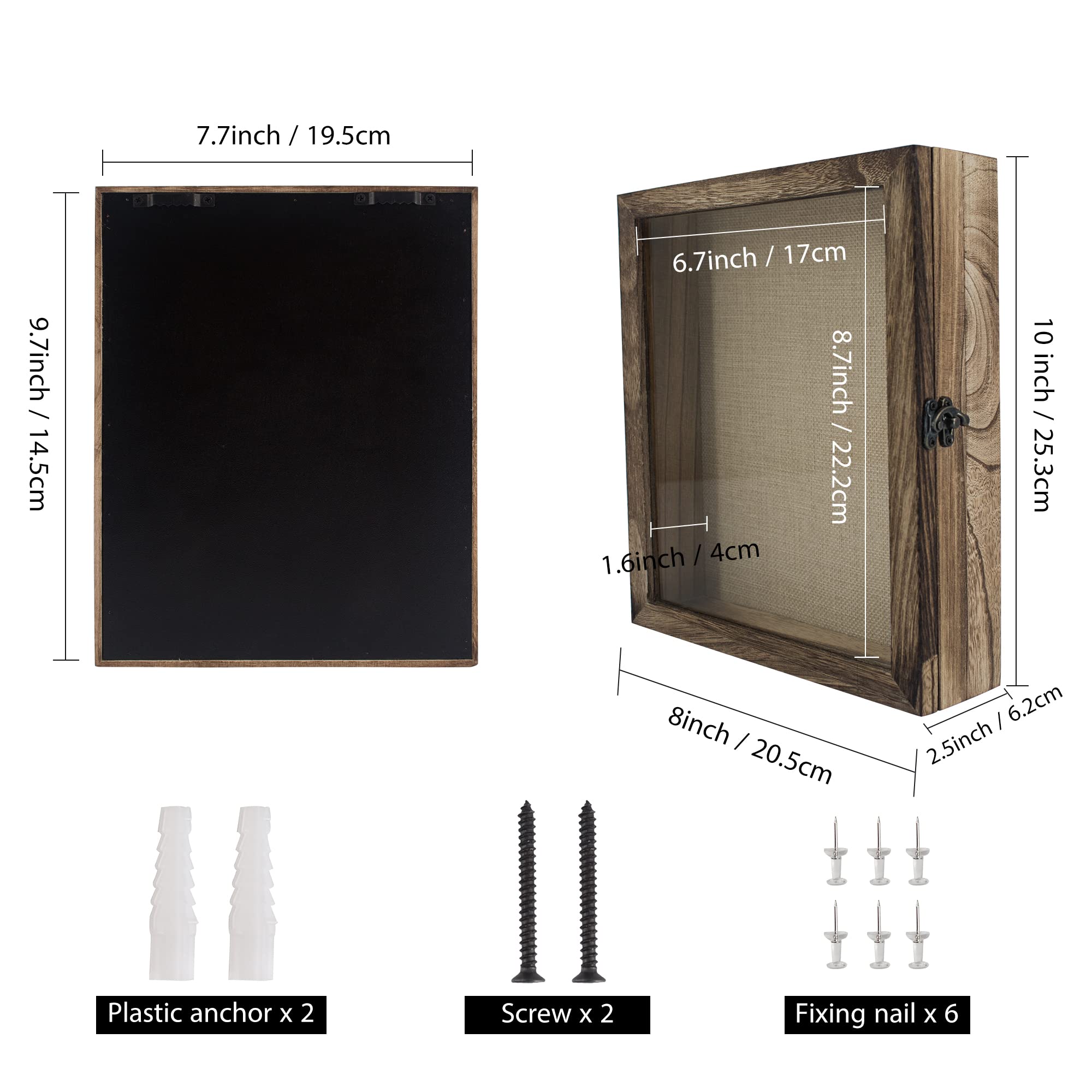 Snapklik.com : GraduationMall 8x10 Shadow Box Frame Solid Wood Glass ...
