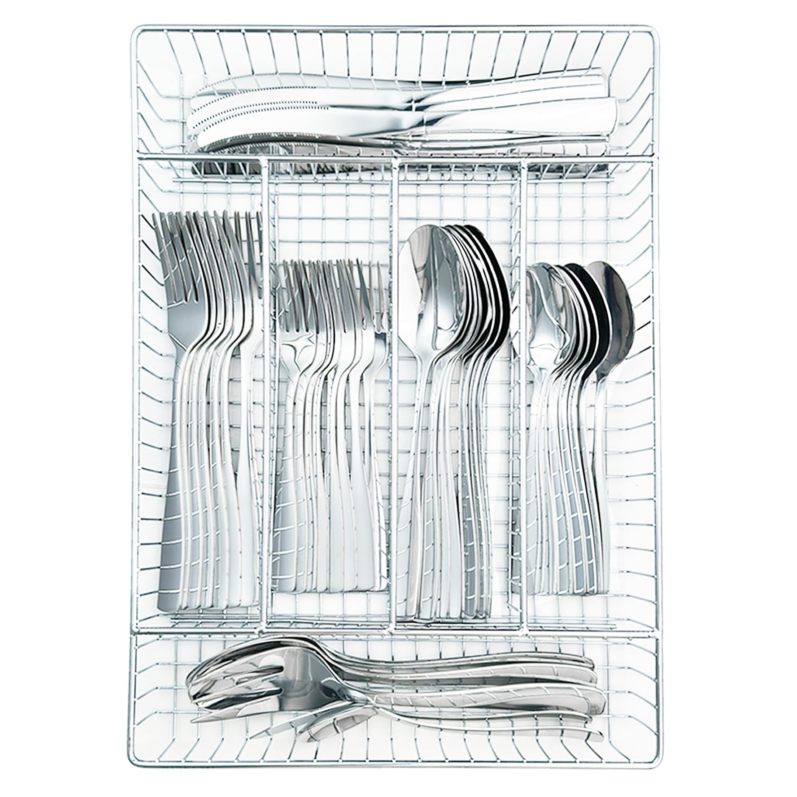 Amazon.com | 45PCS Stainless Steel Silverware Set, Flatware Set for ...