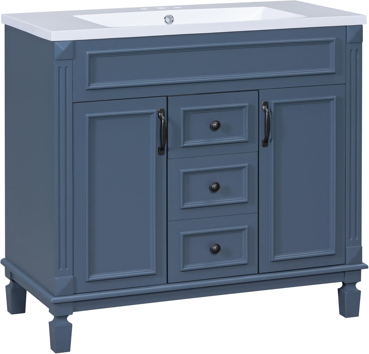 Amazon.com: Merax 36” Bathroom Vanity with Sink, Freestanding Single ...