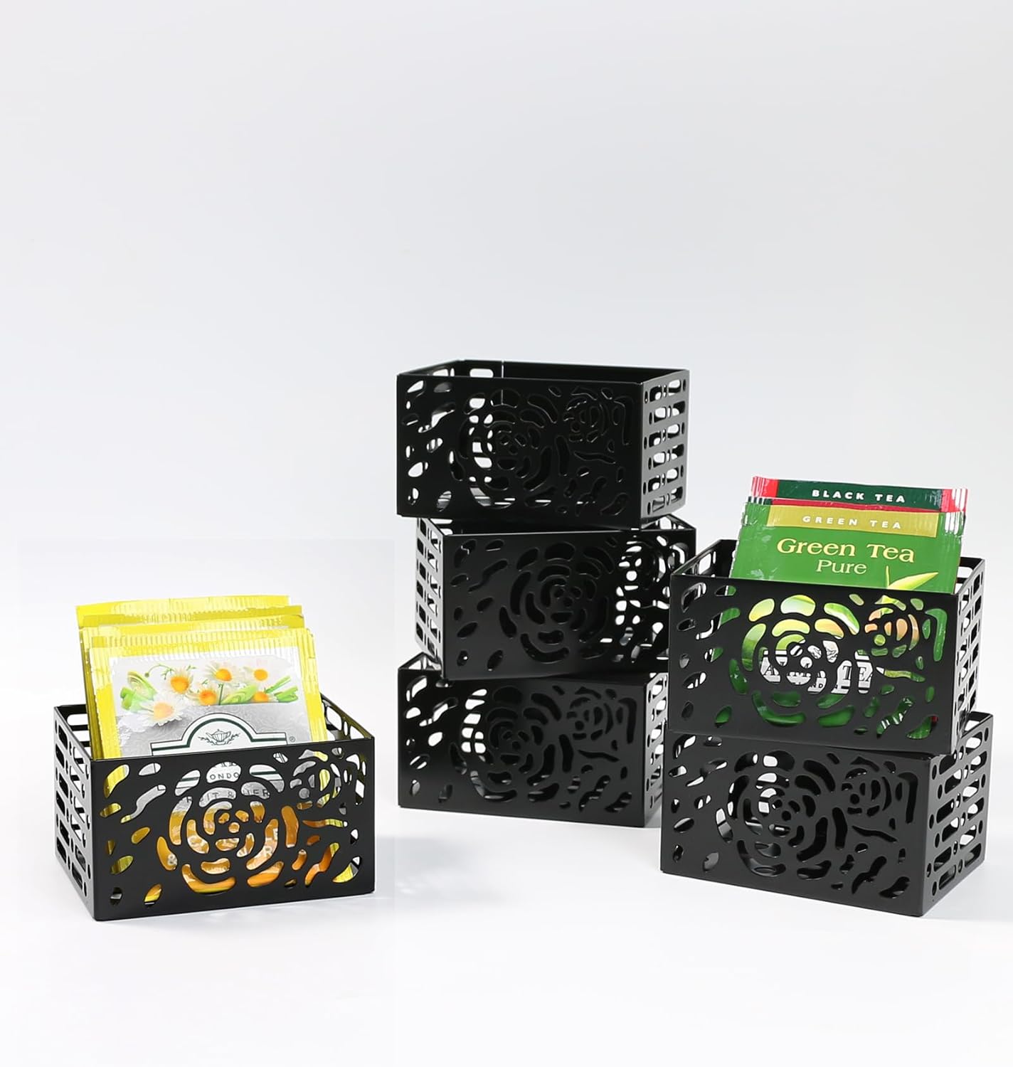 Amazon.com | LULLATTI Tea Bag Organizer | Sugar Packet Organizer with ...