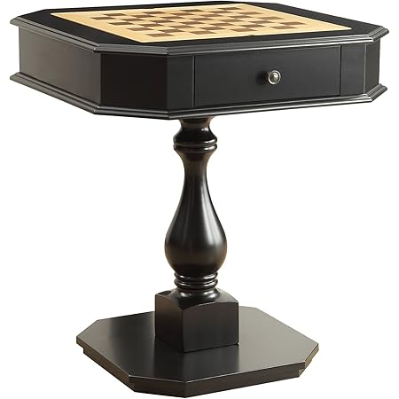 Amazon.com: ACME Furniture Acme Bishop Game Table, Black, One Size ...