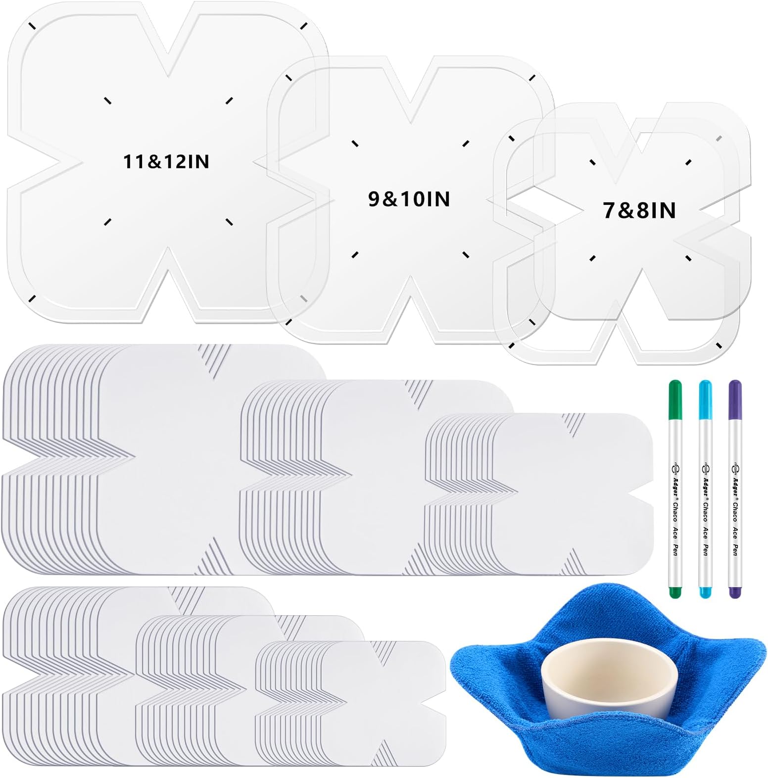 Amazon.com : Teenyyou 42 Pcs Bowl Cozy Template Set: 3 Pcs 7-12 Inch ...