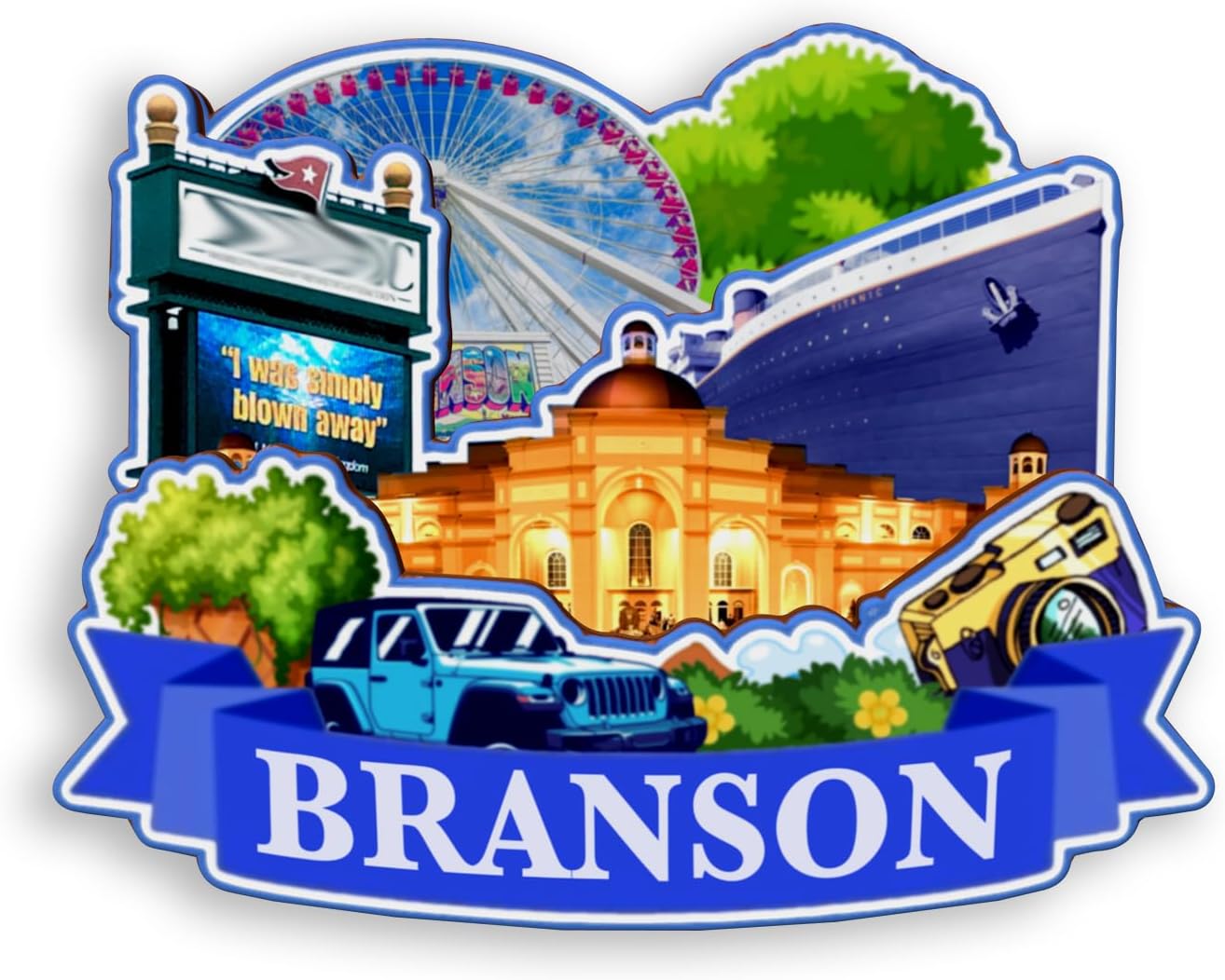 Amazon.com: Quwsne Refrigerator Magnet Branson Missouri USA Fridge ...