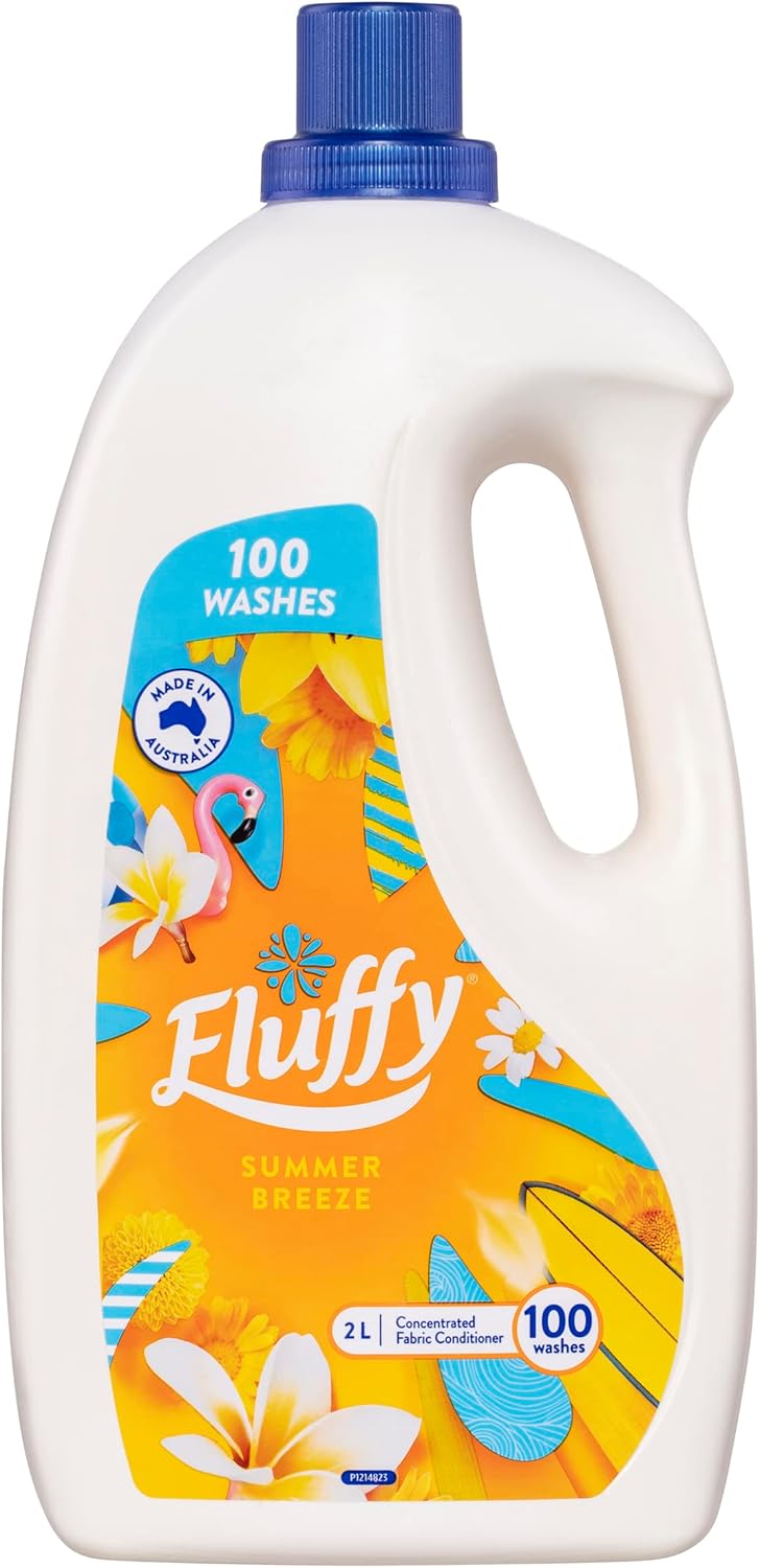 Fluffy Concentrate Liquid Fabric Softener Conditioner, 2L, 100 Washes ...