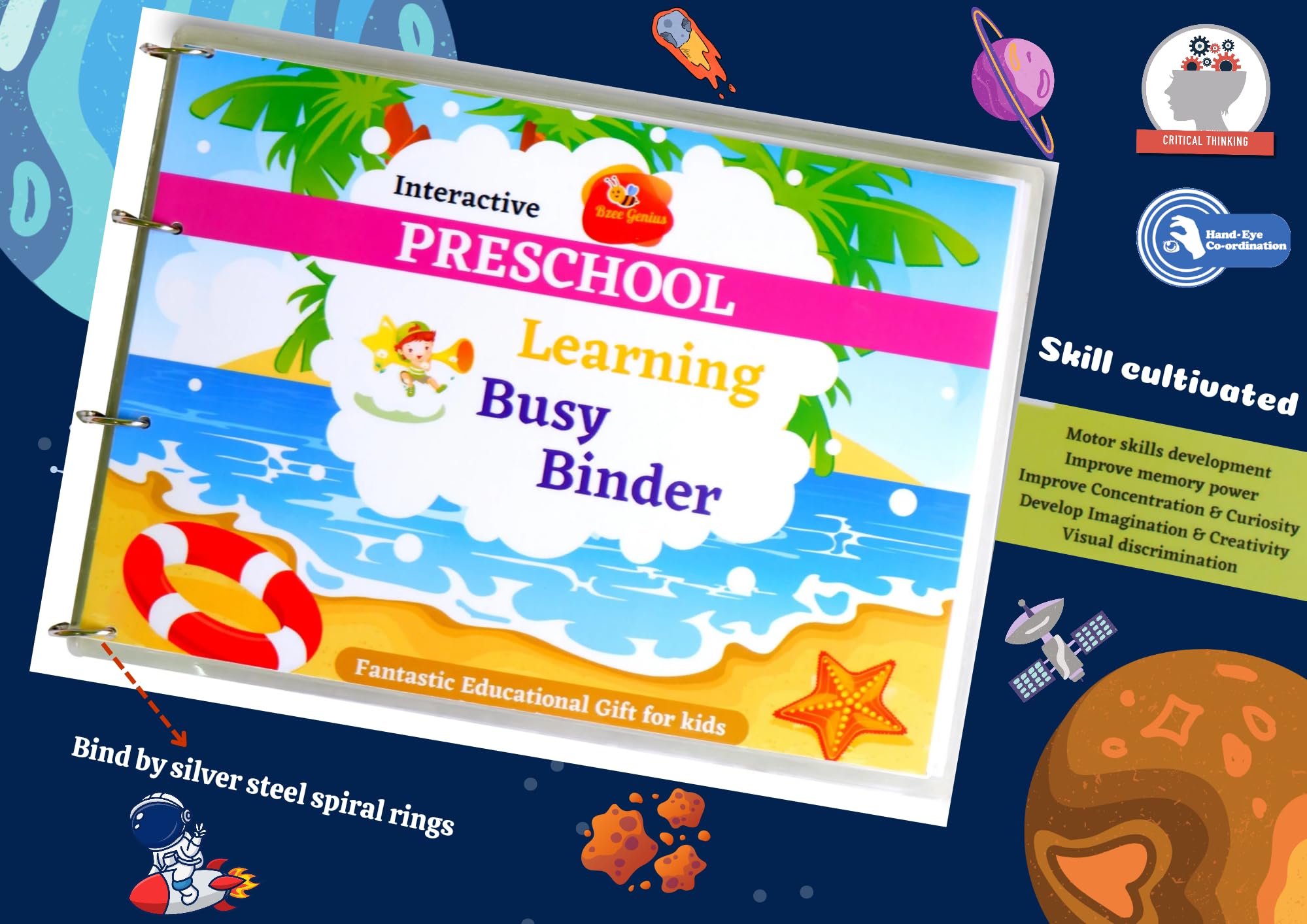 Interactive Preschool Learning Busy Book, 11 In 1 Children S Montessori ...