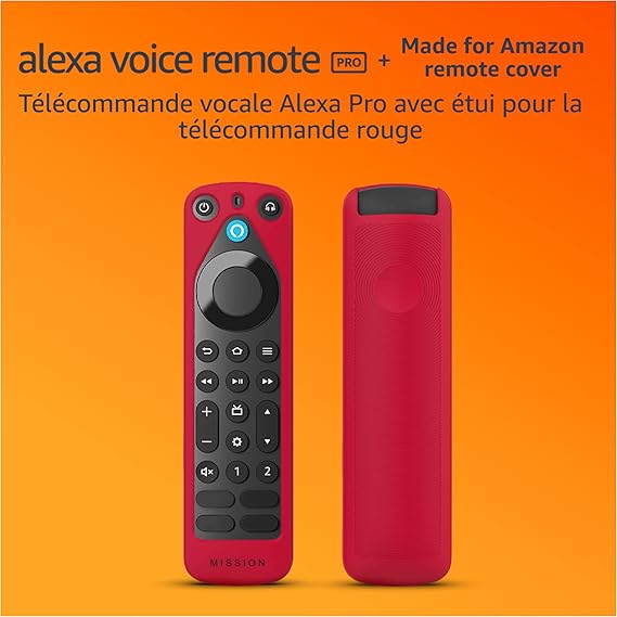 Amazon Official: Alexa Voice Remote Pro with Red Remote Cover