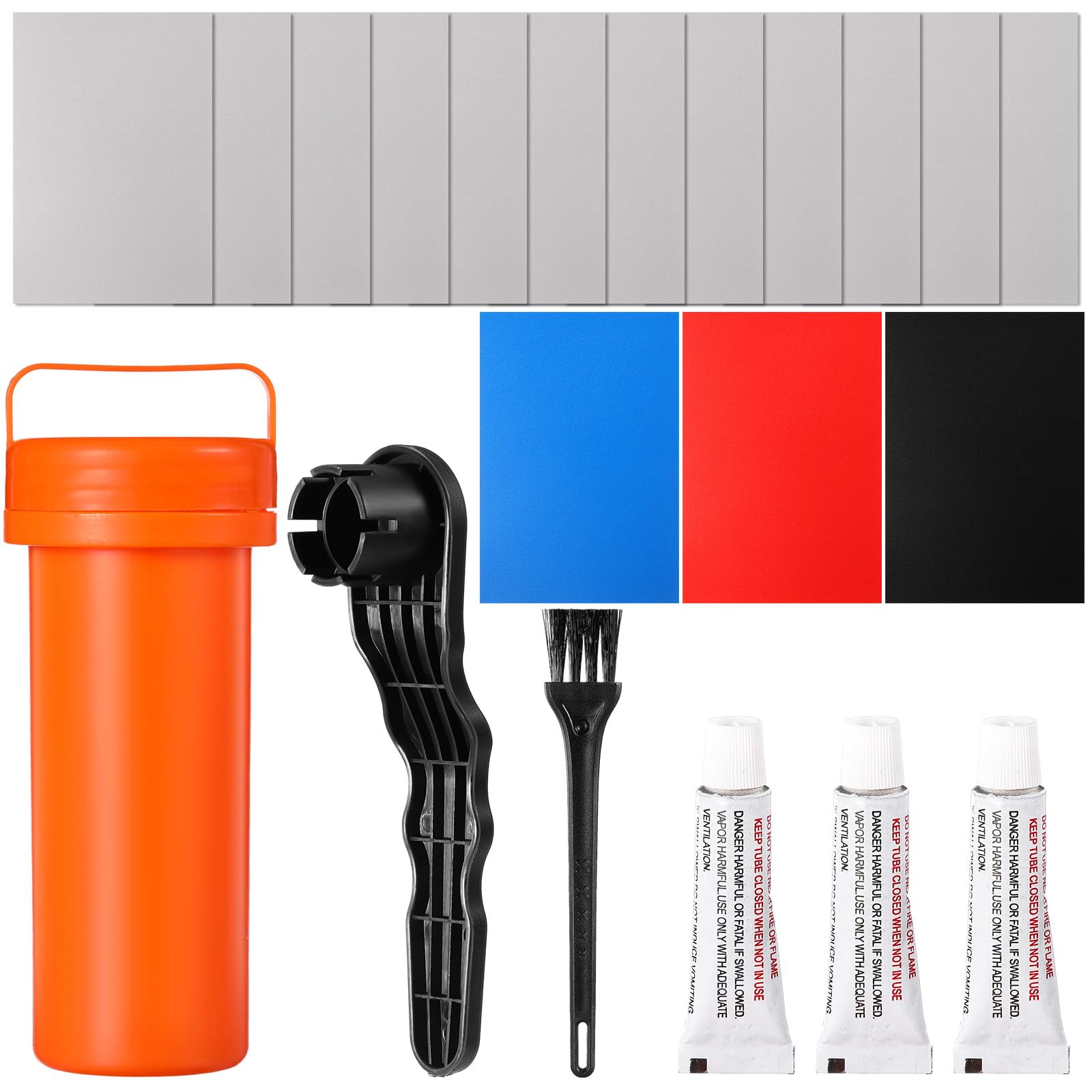 Amazon.com: WinnerWhy Inflatable Boat Repair Kit Include 15 X PVC Patch ...