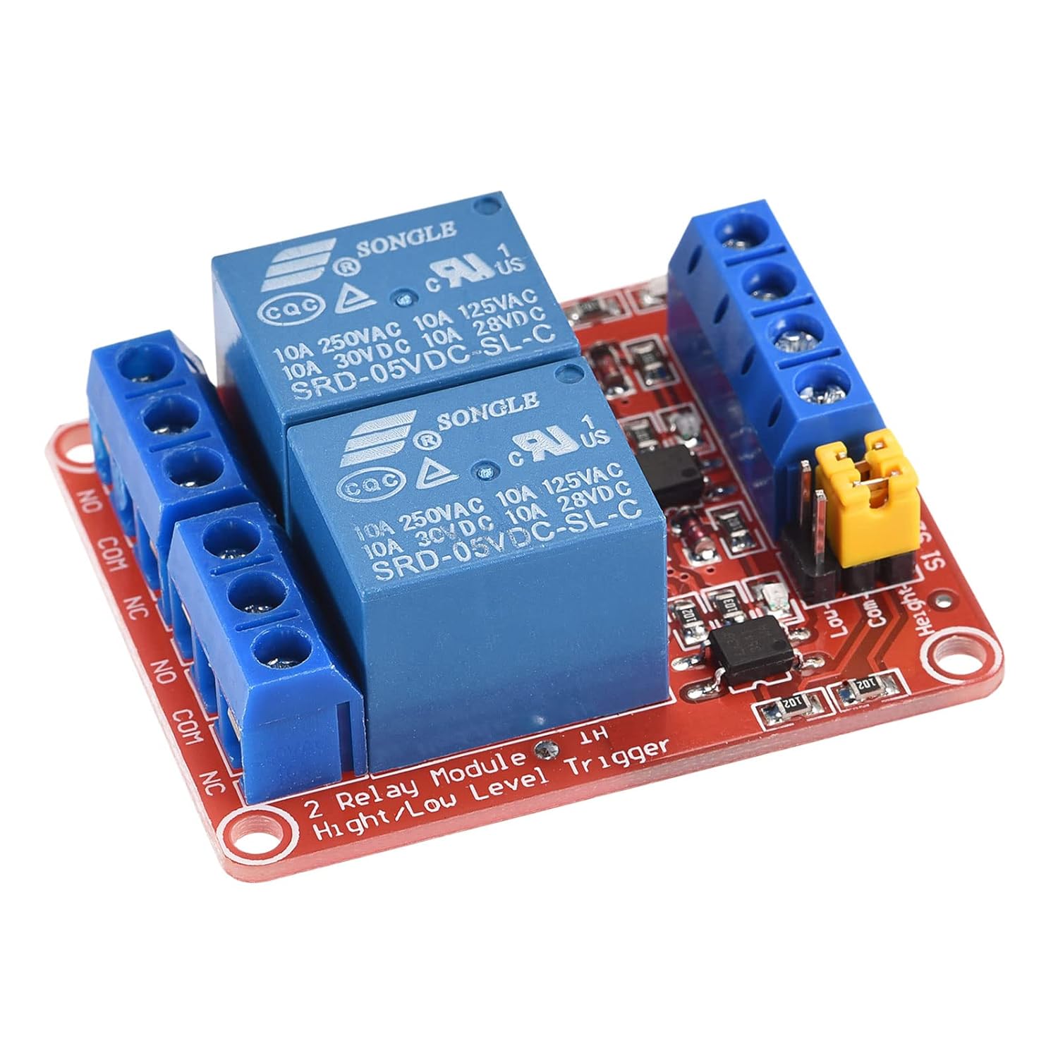 Amazon.com: MECCANIXITY Relay Module 2 Channel 5V High Low Level ...