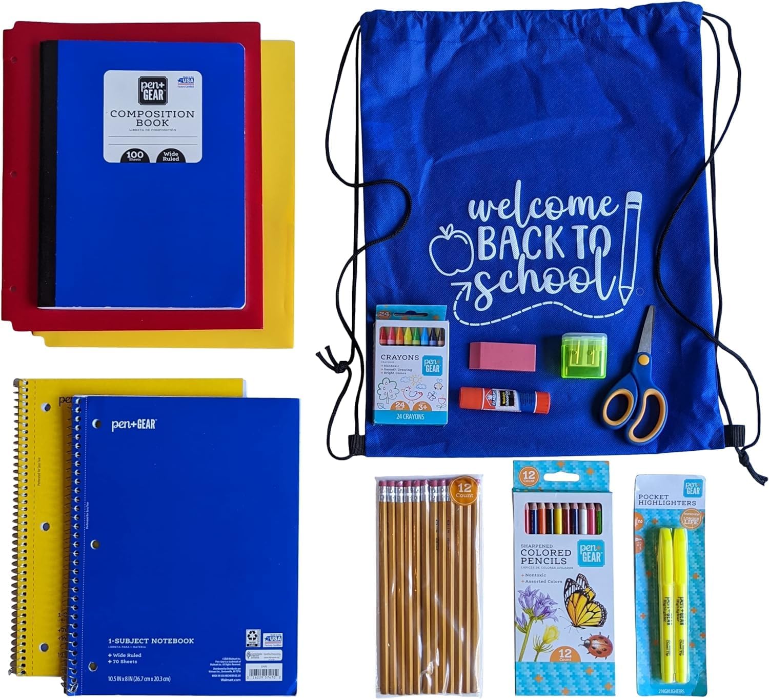 Amazon.com: Back To School Kit For Kids - Complete School Supplies Pack ...