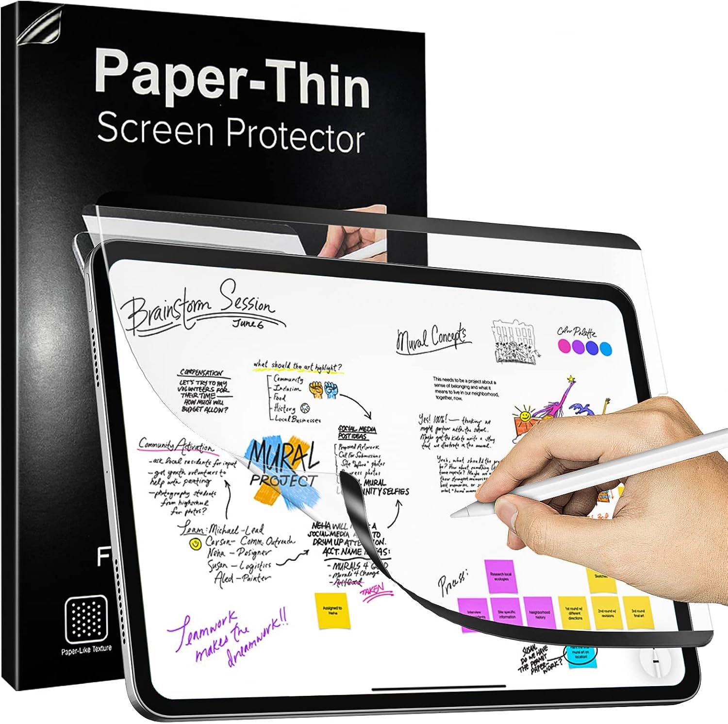 TiMOVO 1 Pack Magnetic Paper Screen Protector for iPad Pro 12.9 Inch ...