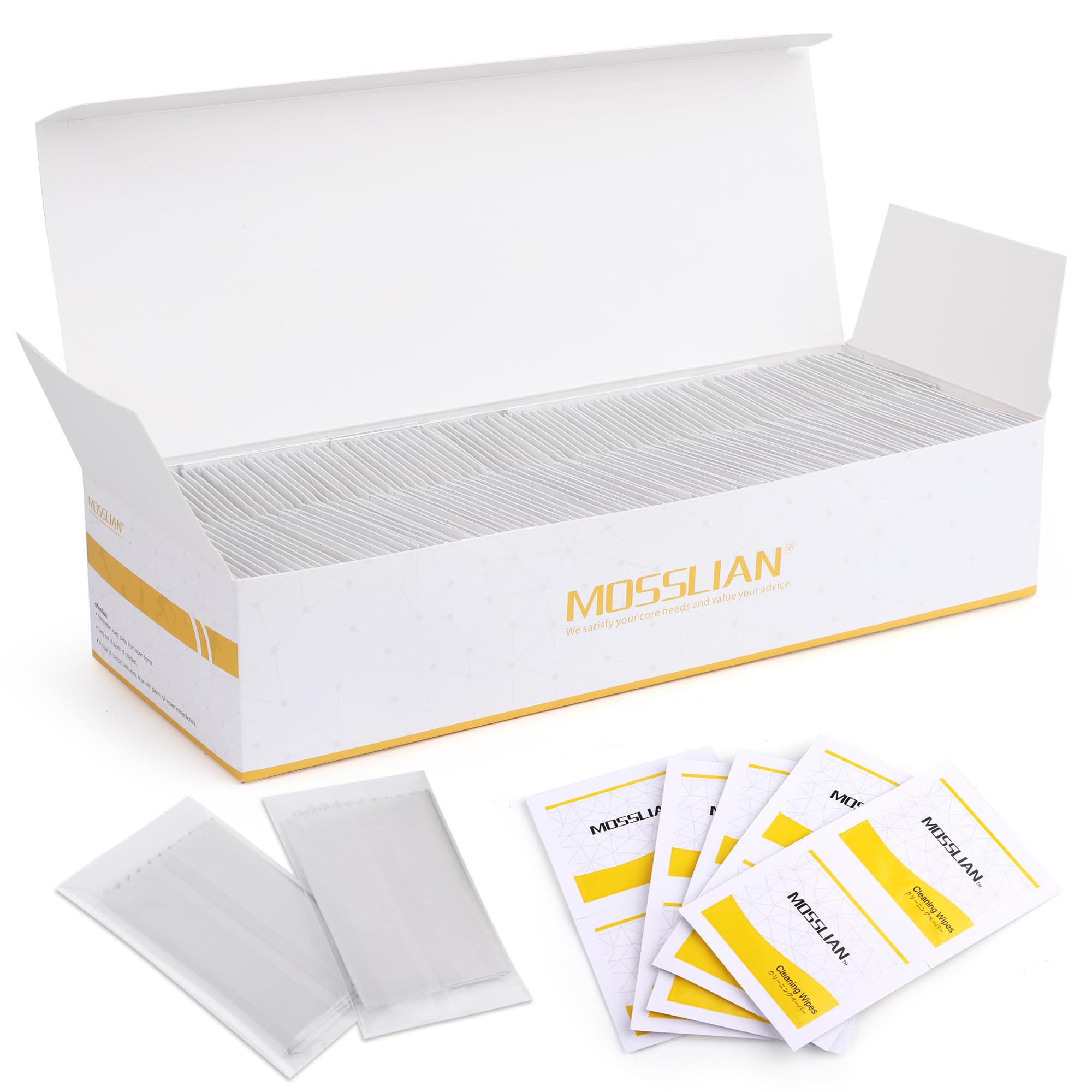 MOSSLIAN Hearing Aid Cleaning Wipes and cloth Individually Wrapped ...