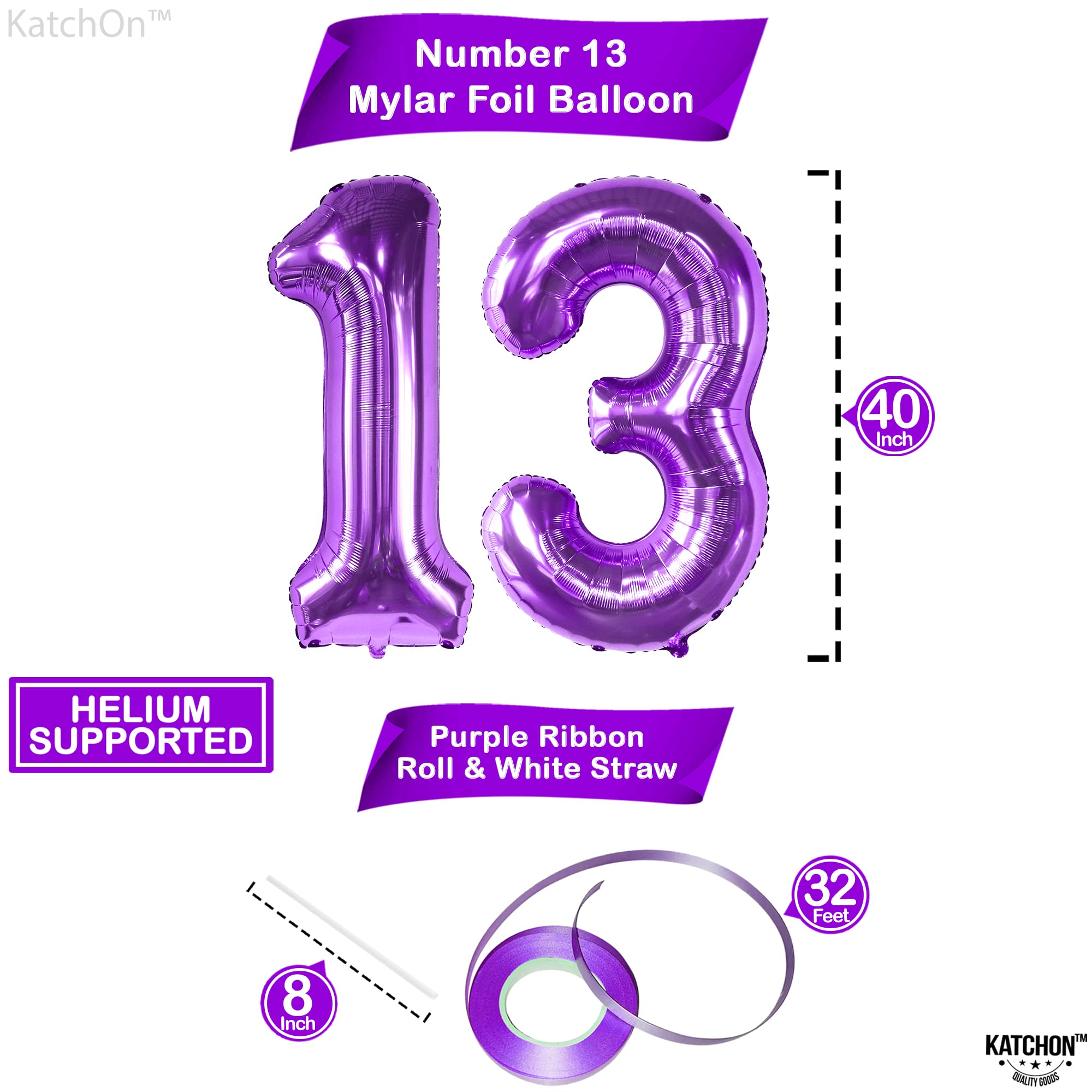 Snapklik.com : Huge Black 13 Balloon Numbers - 40 Inch Black 13 ...