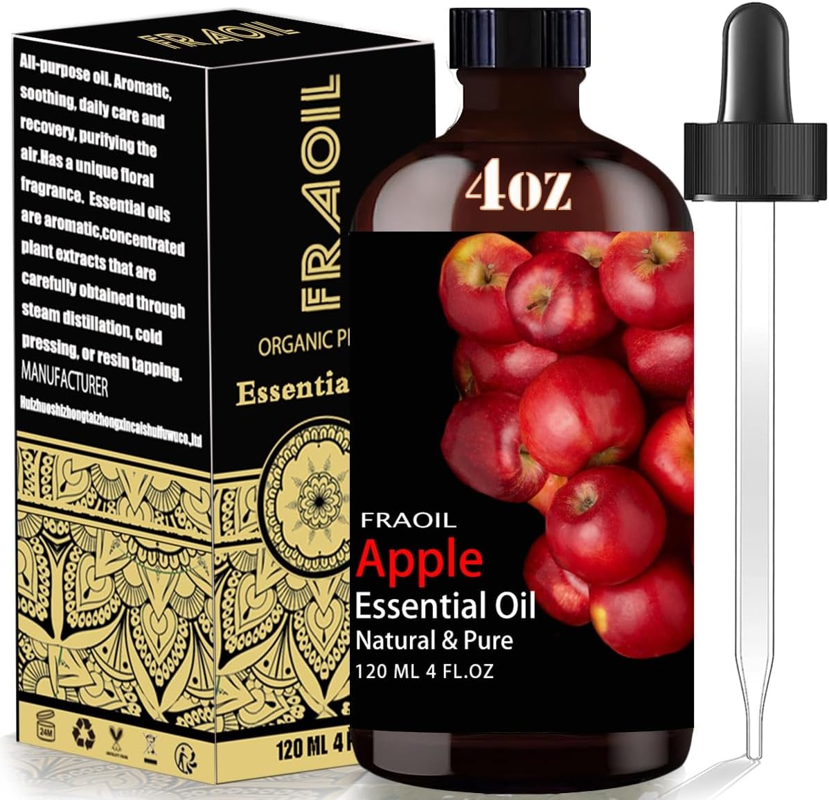 Apple Essential Oil, Apple Oil 4 Fl Oz 120ML for Diffuser Humidifier ...