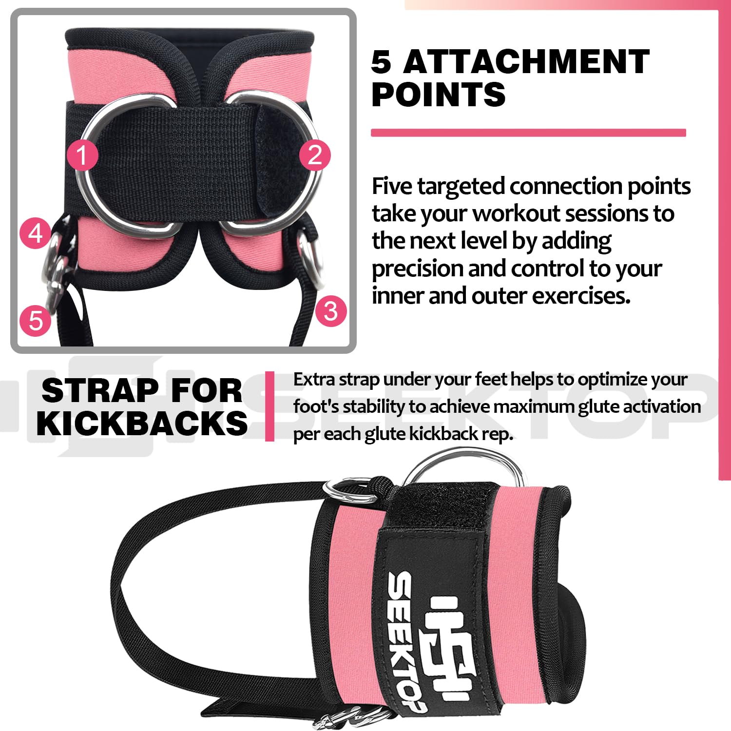Snapklik.com : Seektop Ankle Strap For Cable Machine, Comfortable ...
