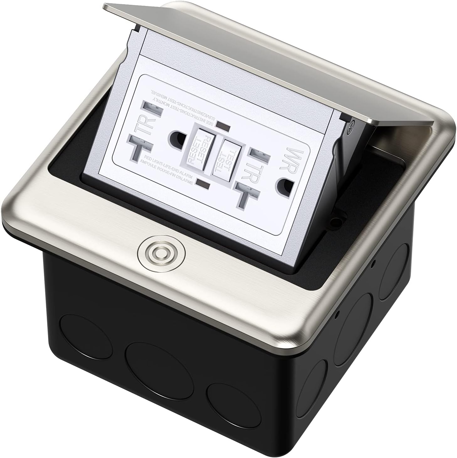 Lew Electric Square GFCI Countertop Pop Up Outlet Box | Tamper ...