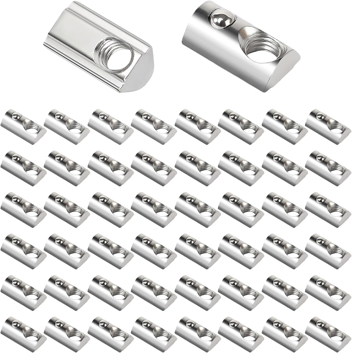 Nutensteine M8 50 Stück Nutensteine mit Kugel Nut 8 40 Serie Nutenstein M8 Gewinde T Nut Mutter ...