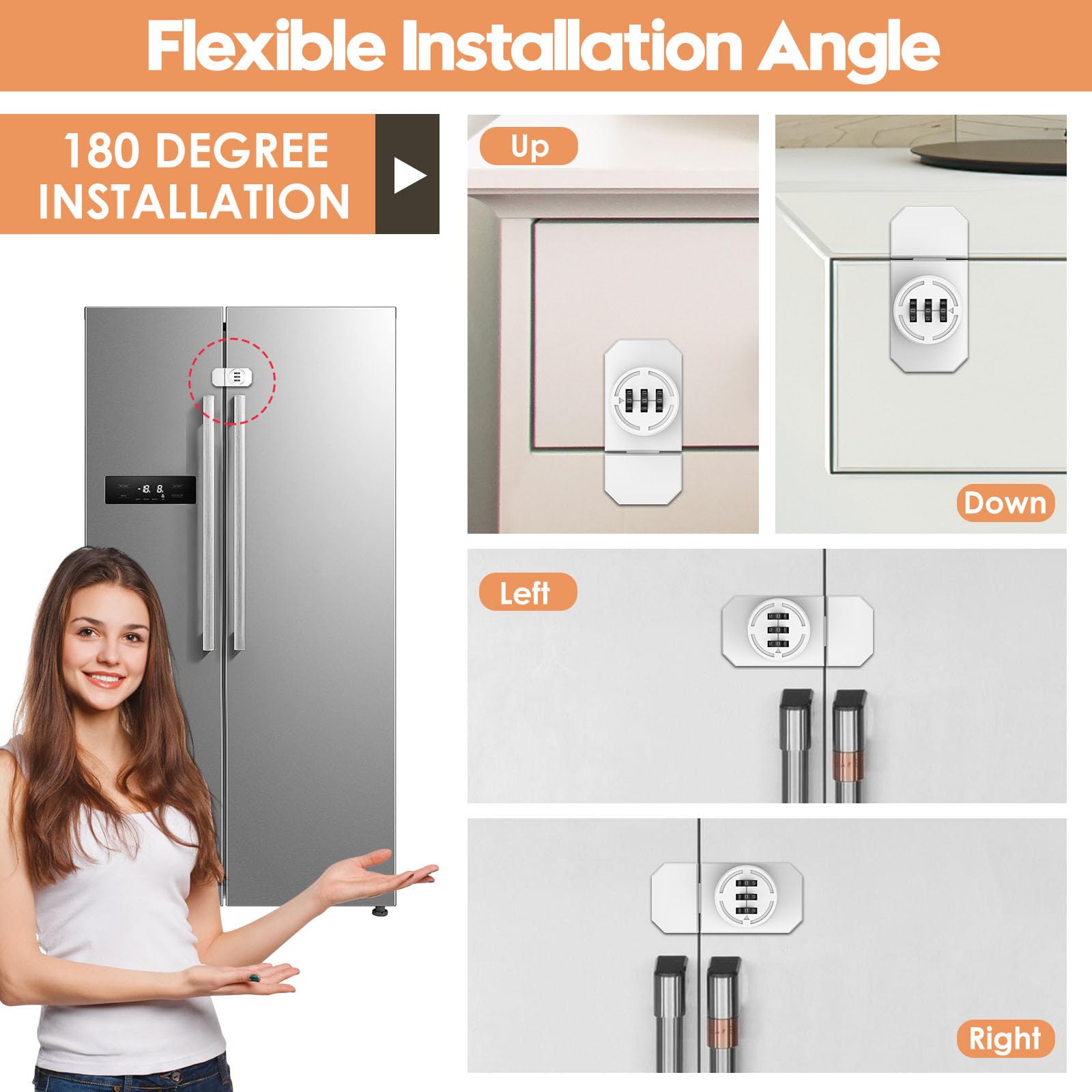 Snapklik.com : Mixizigoz Adhesive Cabinet Door Locks, Sturdy Keyless ...