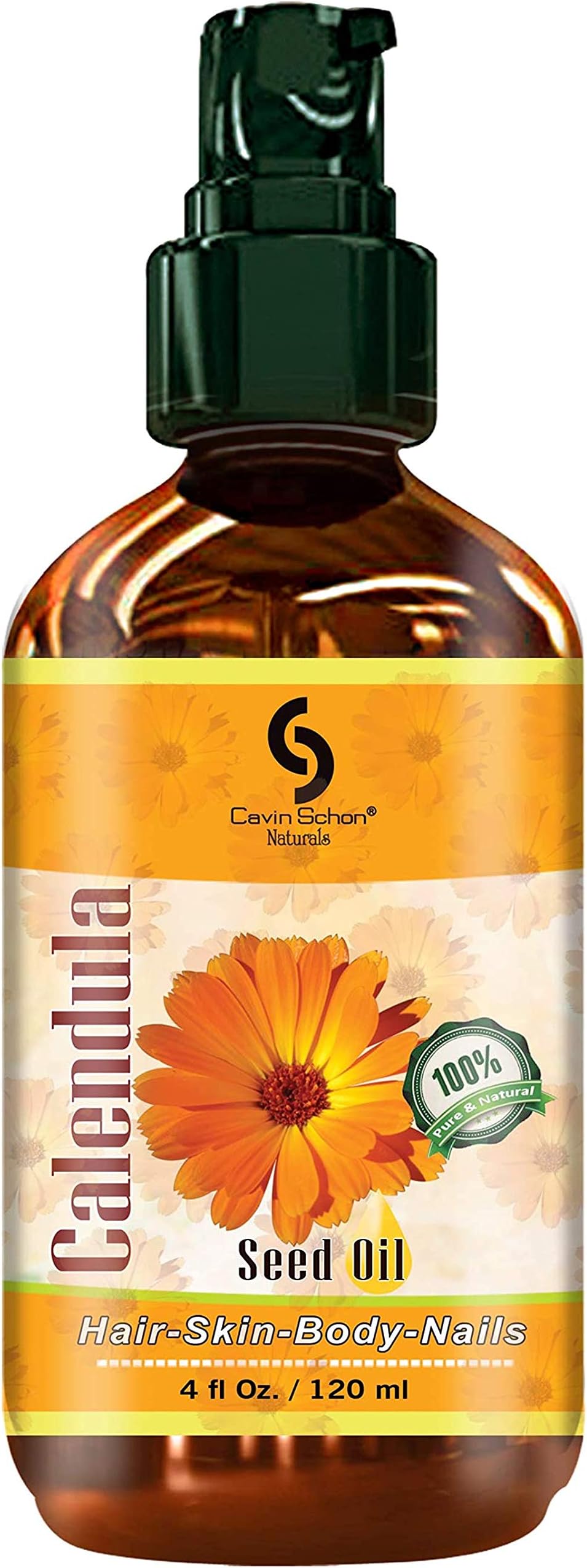 Amazon.com : Cavin Schon 4 fl oz 100% Pure Calendula Infused Oil - for ...