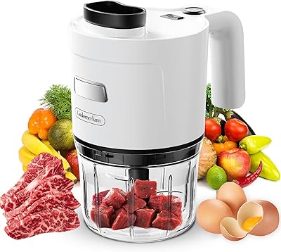 Amazon.com: Vsidiuoer Mini Food Processor 2.5 Cup, Meat Grinder 400W ...