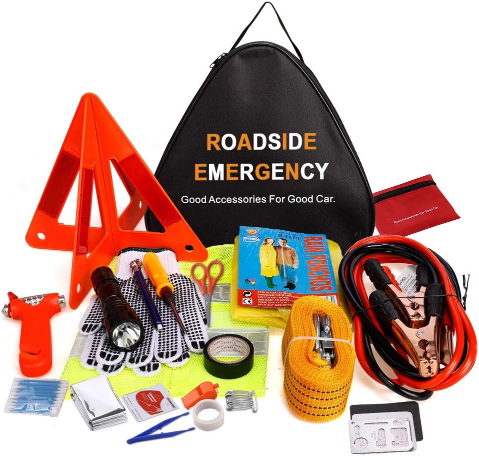 Car Emergency Kit, 76 in 1 Multifunctional Roadside Assistance Car ...