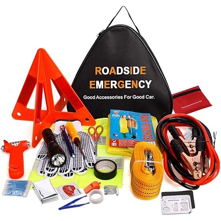 Car Emergency Kit, 76 in 1 Multifunctional Roadside Assistance Car ...