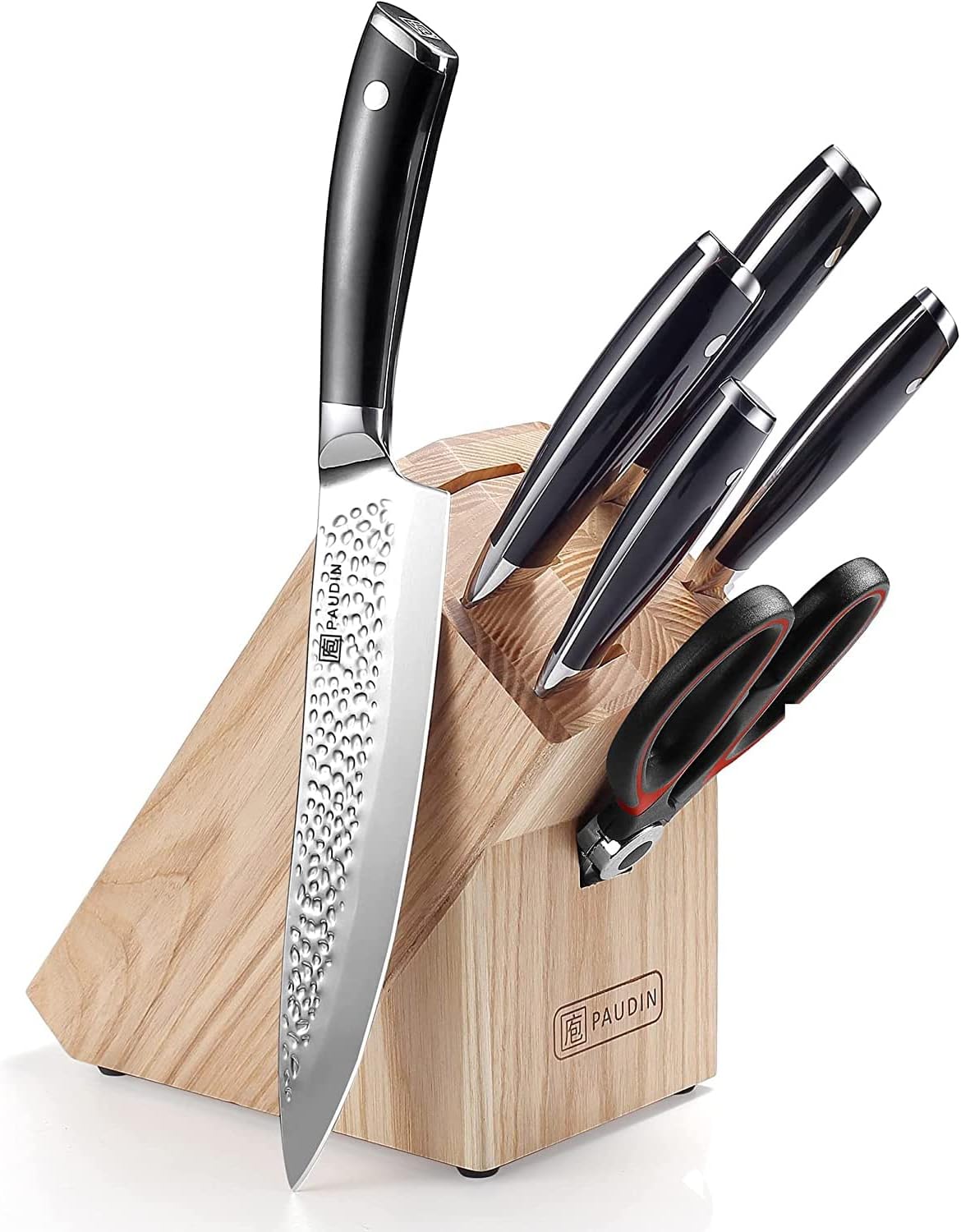 Fiskars Design-Messerblock mit 5 Messern, Breite: 15,5 cm, Höhe: 37 cm ...